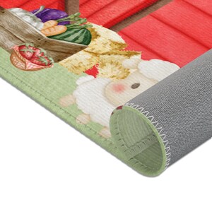 Farm Nursery Rug, Cow Nursery Rug, Farm Kid Decor, Farm Animal Baby ...