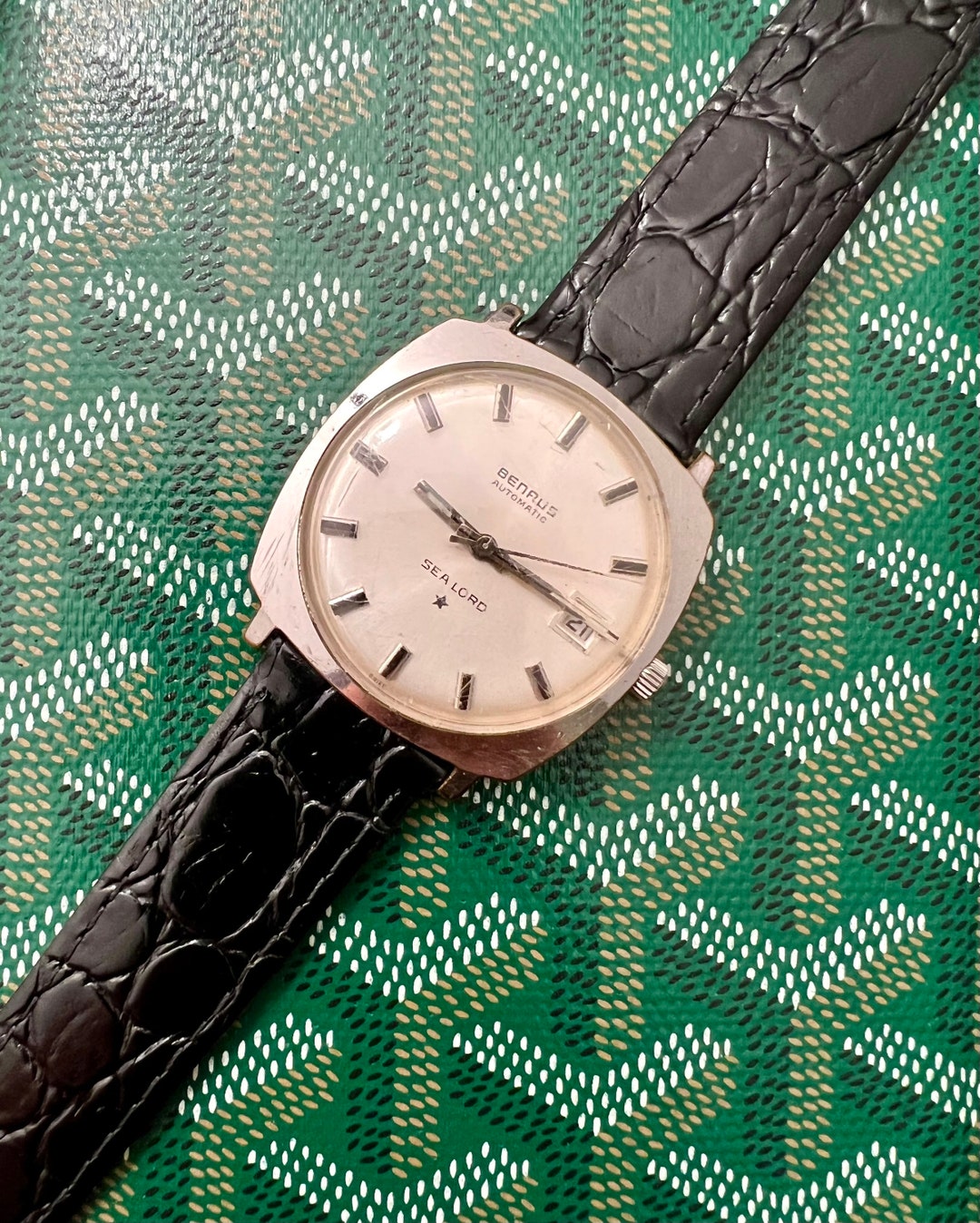 Benrus Watch Automatic Sea Lord 14K Electroplated Runs - Etsy