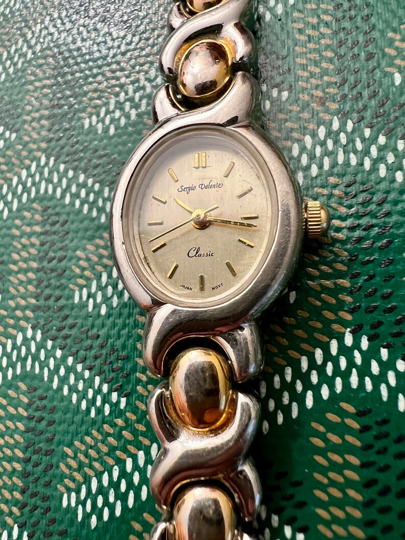 Ladies Vintage Sergio Valente Classic Watch New Battery Replaced Runs ...