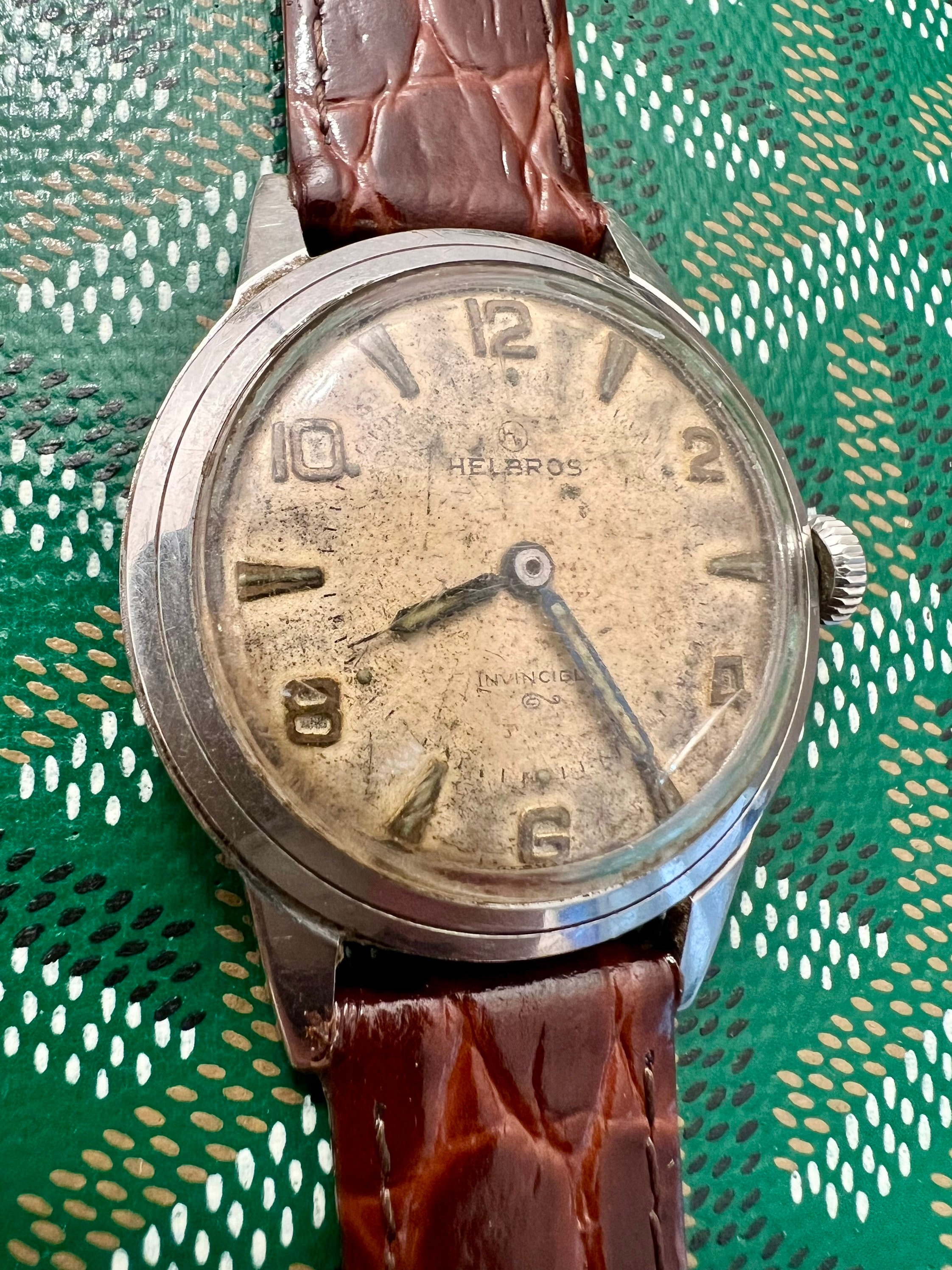 Mens Helbros Invincible Vintage Watch. Just Serviced Runs Excellent ...