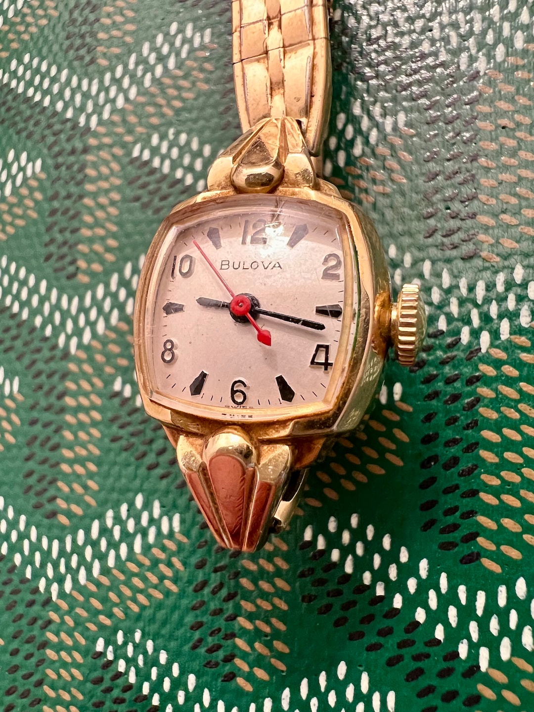 Ladies Bulova Vintage 10K Rolled Gold Plated Watch Estate Jewelry Piece ...