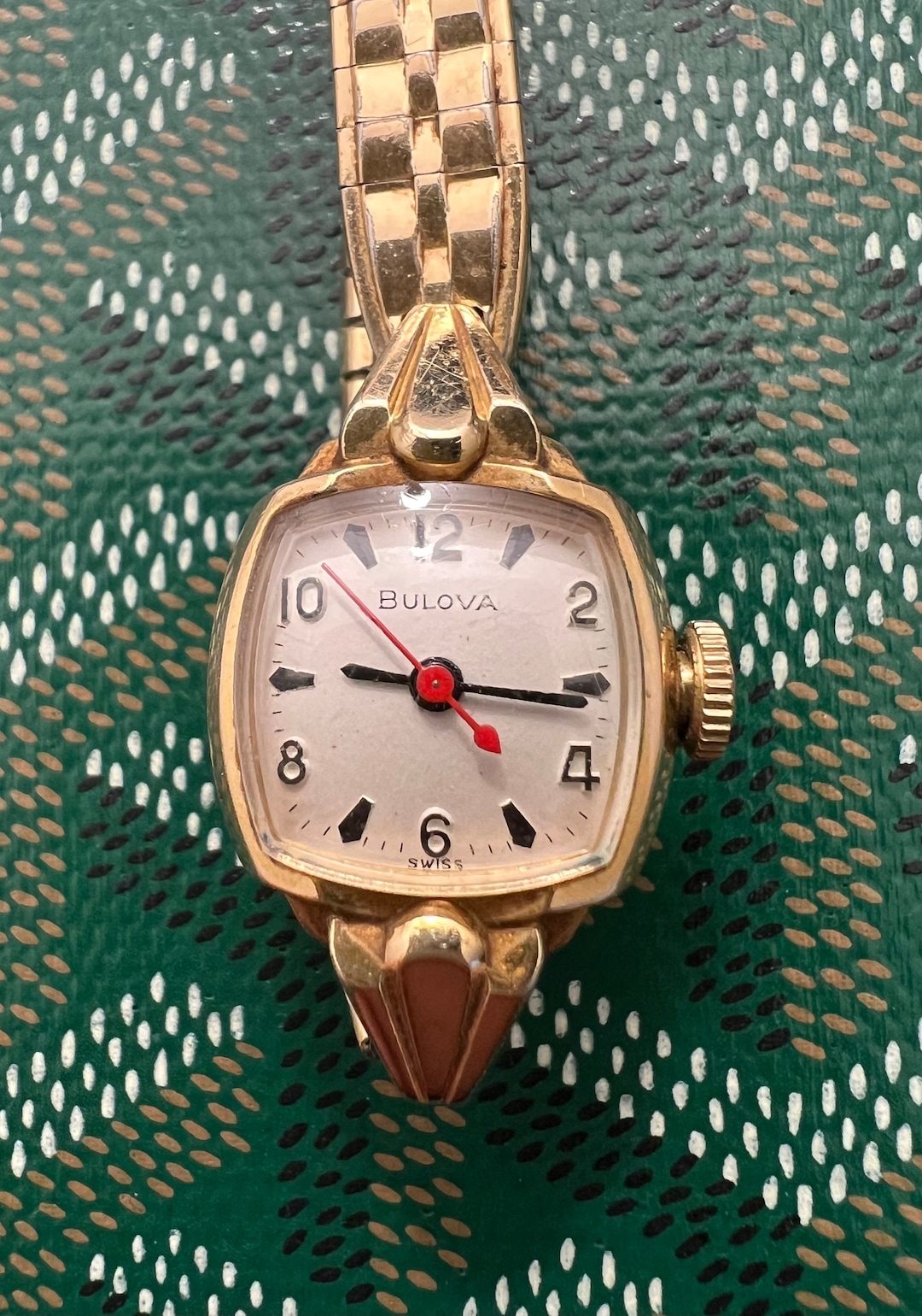 Ladies Bulova Vintage 10K Rolled Gold Plated Watch Estate Jewelry Piece ...