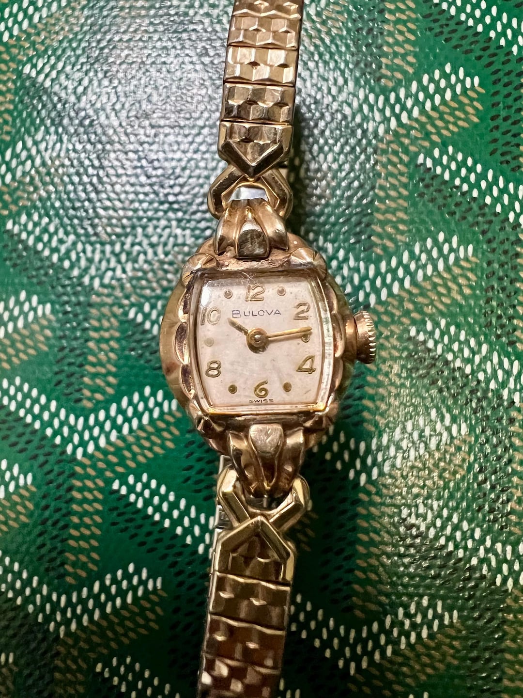 Ladies Bulova Vintage 10K Rolled Gold Plated Watch Estate Jewelry Piece ...
