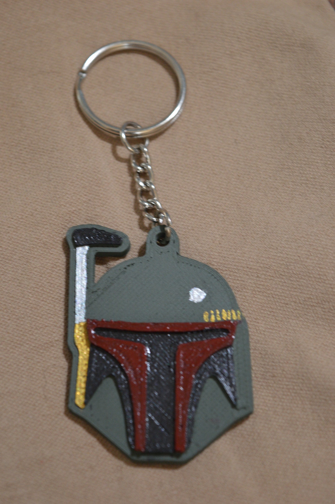 Boba Fett Keychain 3d Printed - Etsy