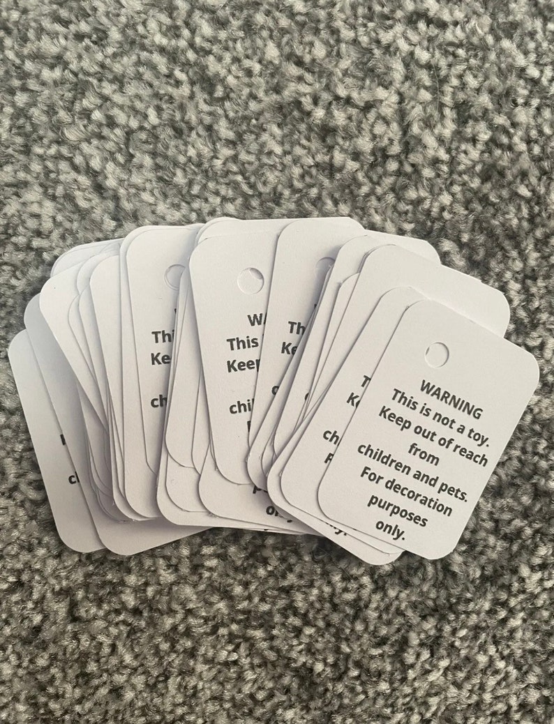 Safety Labels Small Business Supplies Card Labels This is Not - Etsy