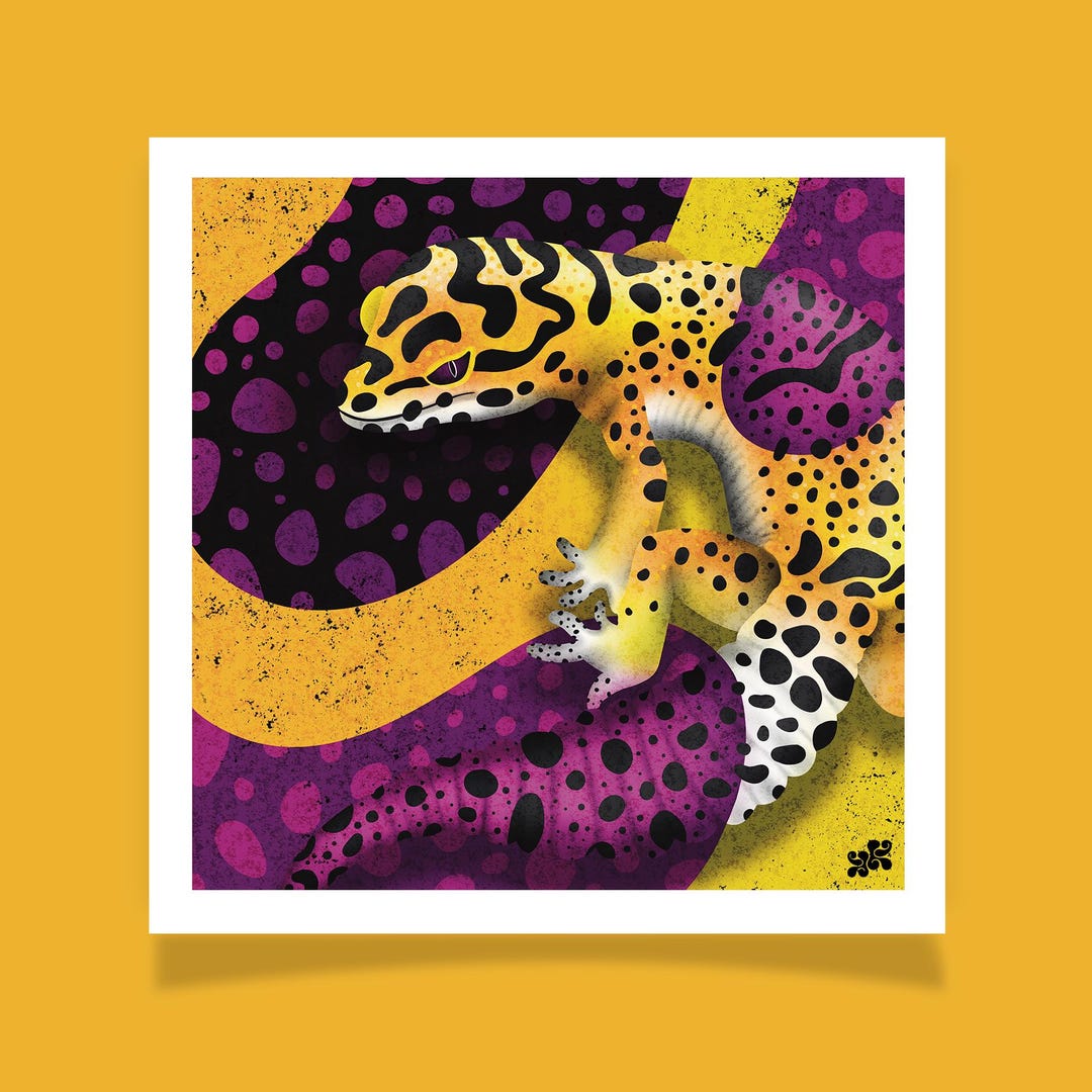 Leopard Gecko Art Print - Etsy