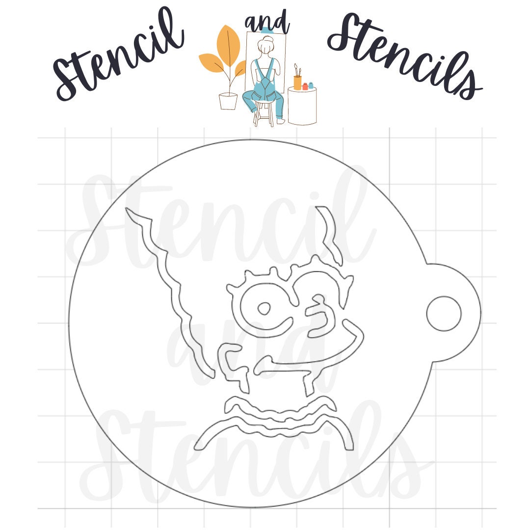 The Simpsons Stencil - Bath Bomb Stencil | Cookie Stencil | Airbrush ...