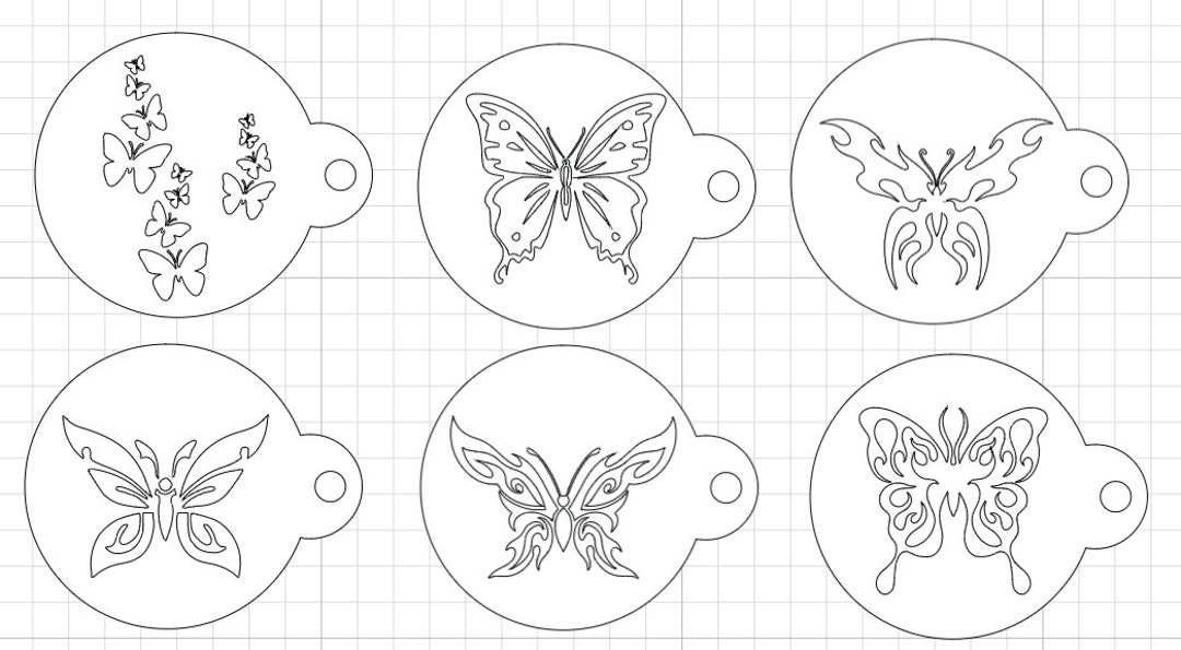 Butterfly Stencil Bath Bomb Stencil Cookie Stencil Airbrush Stencil ...