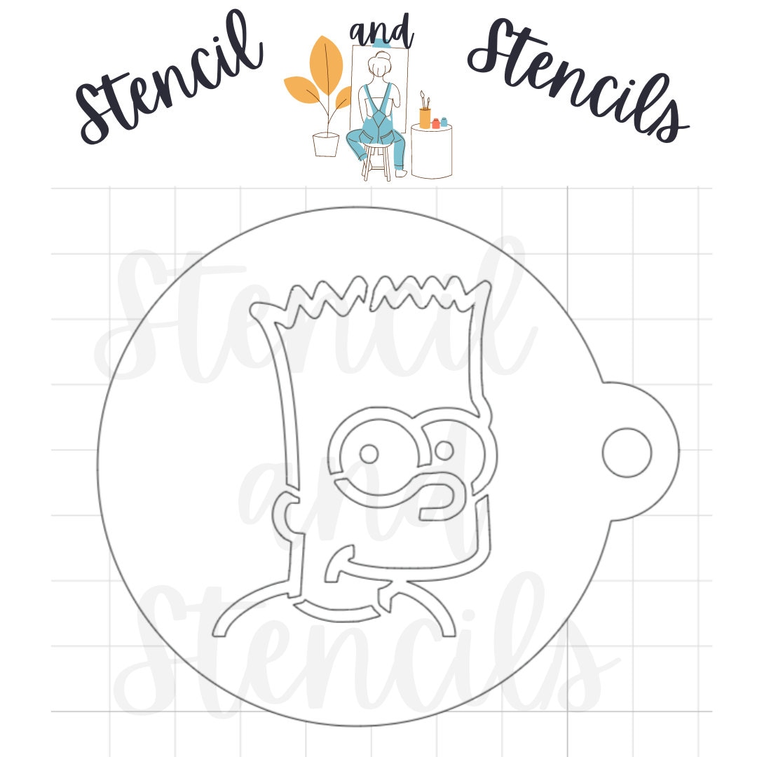 The Simpsons Stencil - Bath Bomb Stencil | Cookie Stencil | Airbrush ...
