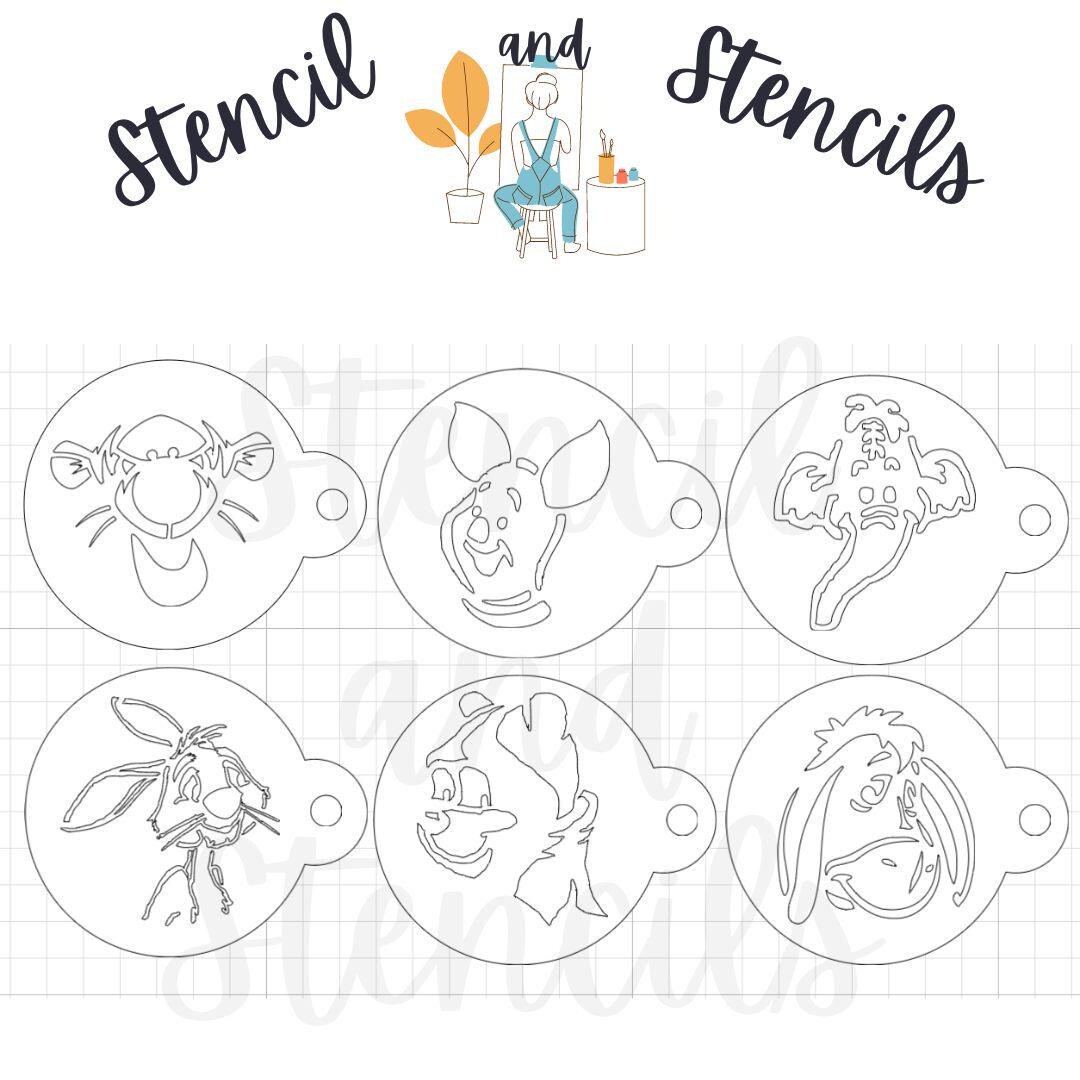 Pooh Stencil - Bath Bomb Stencil | Cookie Stencil | Airbrush Stencil ...