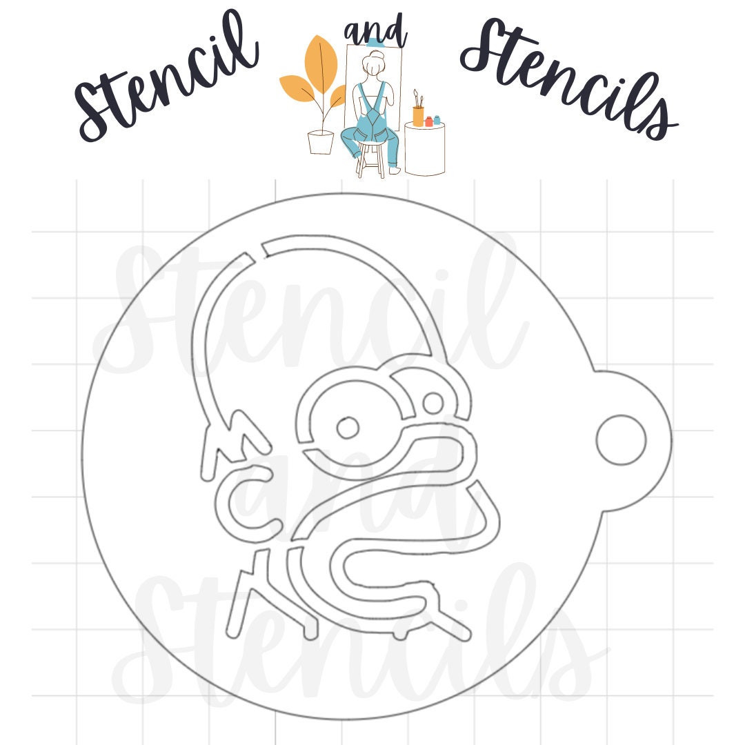 The Simpsons Stencil - Bath Bomb Stencil | Cookie Stencil | Airbrush ...