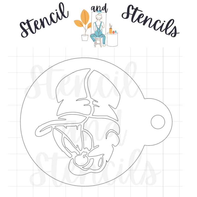 Elmer Fudd Stencil - Bath Bomb Stencil | Cookie Stencil | Airbrush ...
