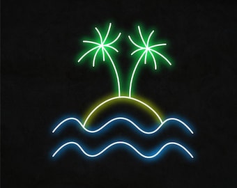 Neon Beach Sign - Etsy