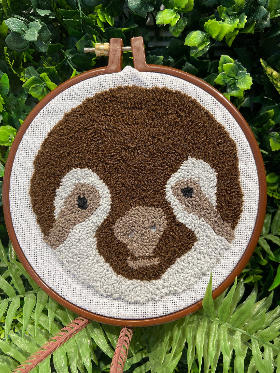 Sloth Punch Needle PDF Easy Sloth Face Punch Needle Punch Needle PDF ...