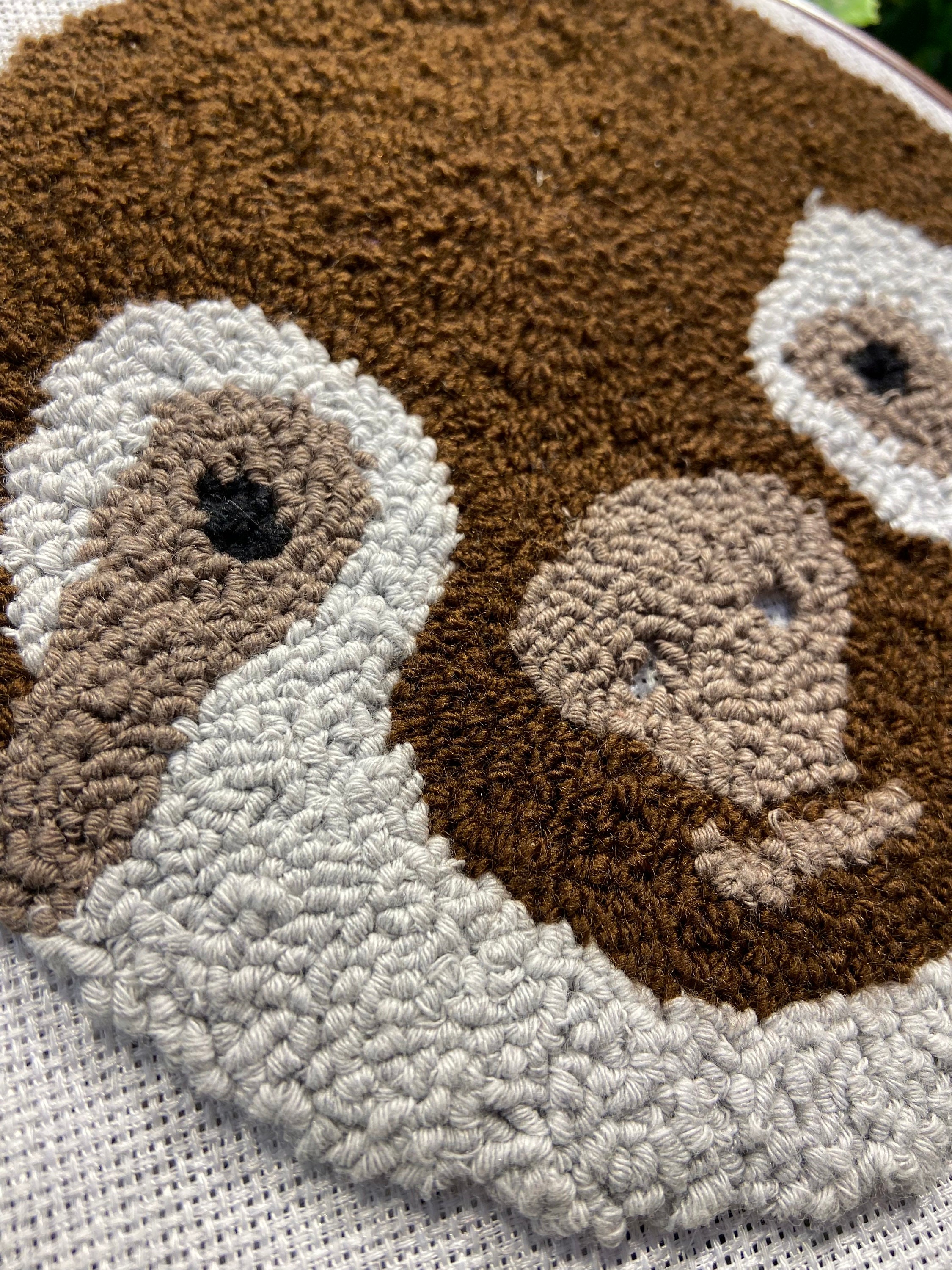 Sloth Punch Needle PDF Easy Sloth Face Punch Needle Punch Needle PDF ...