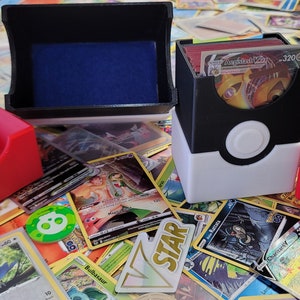 Pokemon Ball Styled Pokemon Card Box With 3D Printed Dividers | Large ...