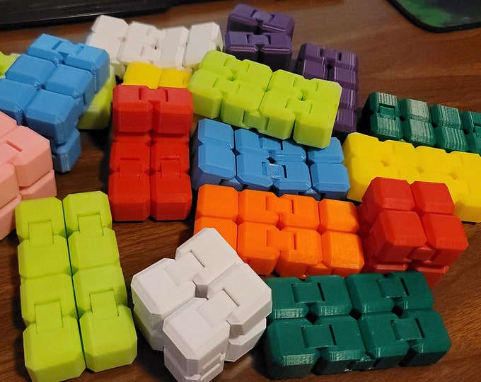 Fidget Bricks Infinity Cube 3D Printed Fidget Cube Toy Highly Addicting ...