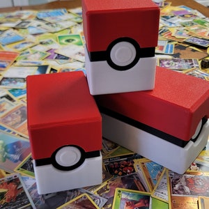 Pokemon Ball Styled Pokemon Card Box With 3D Printed Dividers | Large ...