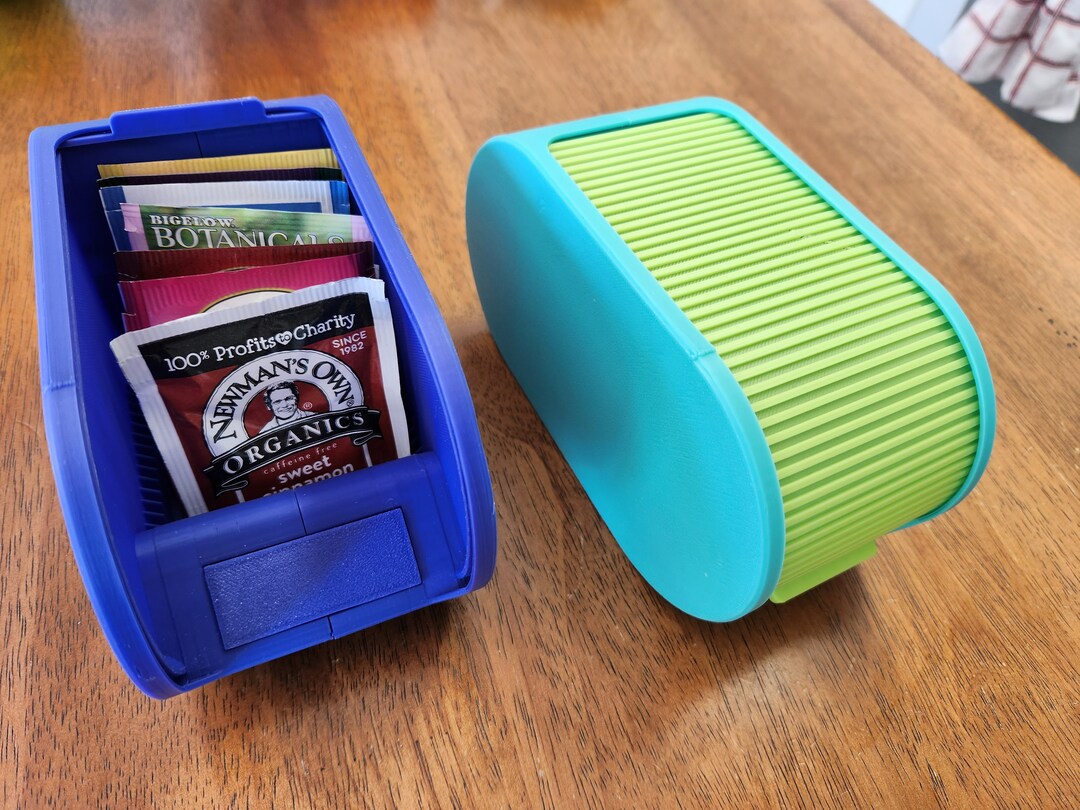 Storage Box With Rolling Shutter for Tea Bags shutter Box A Unique 3D ...