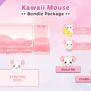 Kawaii Mouse Bundle Stream Overlay for Twitch / Youtube - Etsy