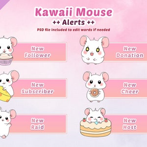 Kawaii Mouse Bundle Stream Overlay for Twitch / Youtube - Etsy