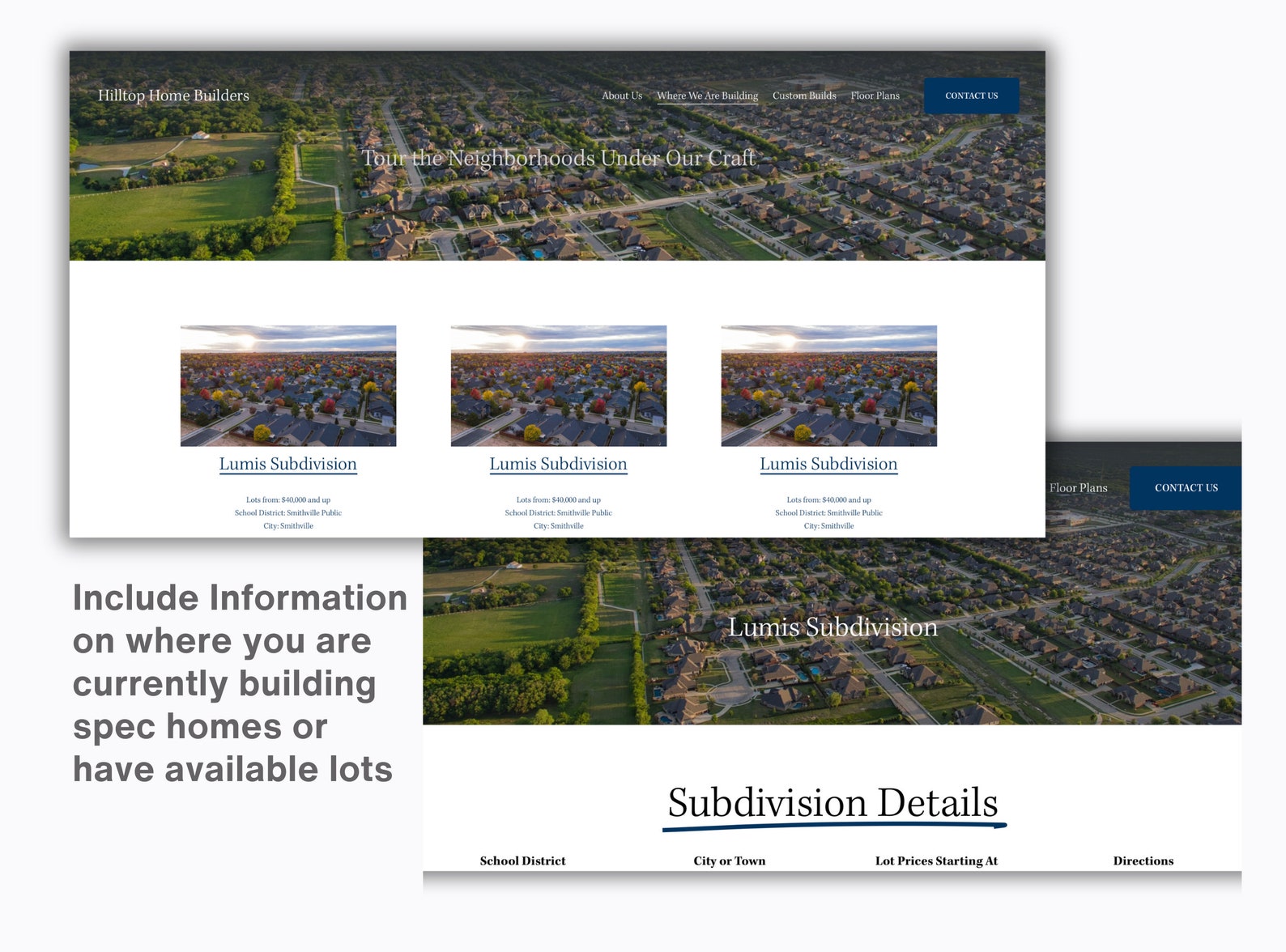 Home Builder Website, New Construction, Model Home, Custom Home Website ...