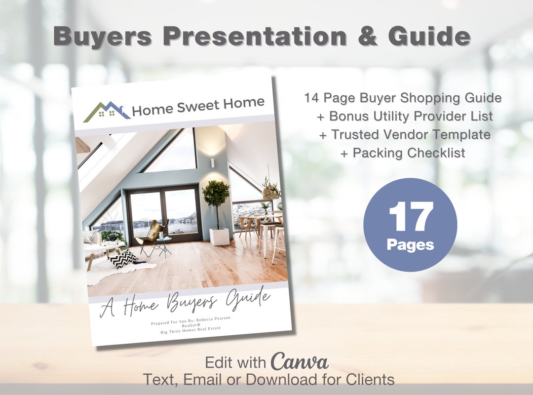 Buyer Presentation, Realtor Marketing Template, Home Buyer Guide ...