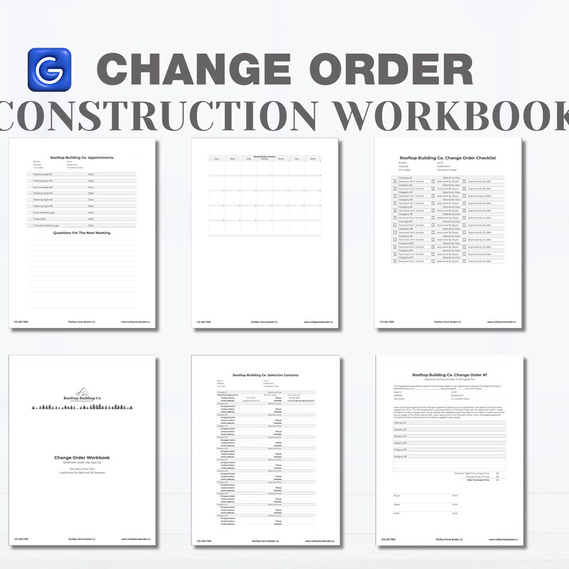Builder Selection Template - Etsy