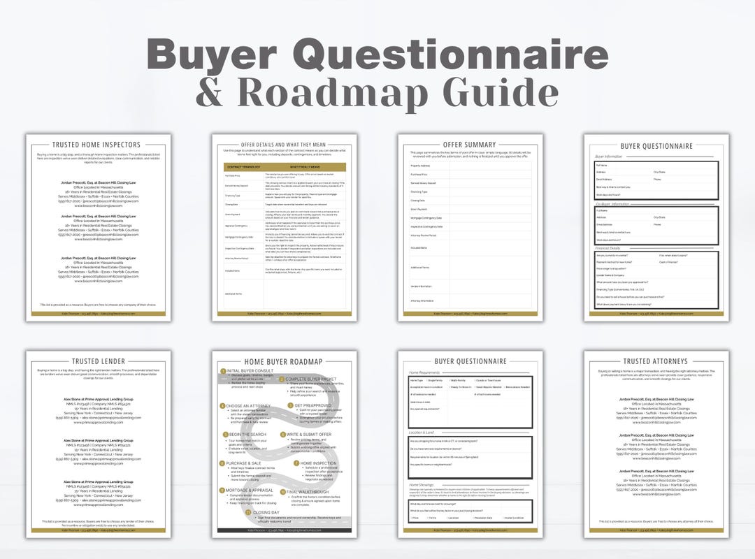 Buyer Offer Explained, Real Estate Offer Summary Guide, Buyer Roadmap ...