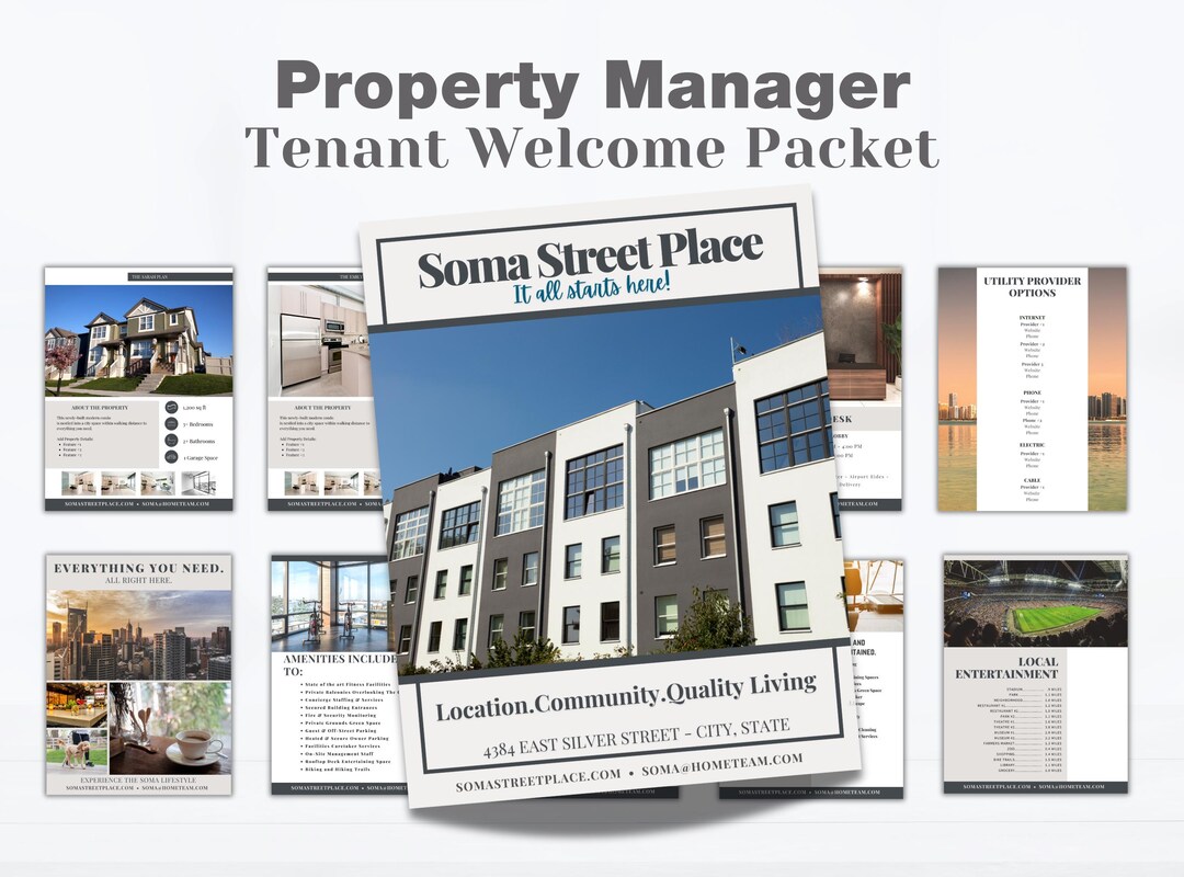 Condo Welcome Guide Template: Property Manager Tenant Packet, New ...
