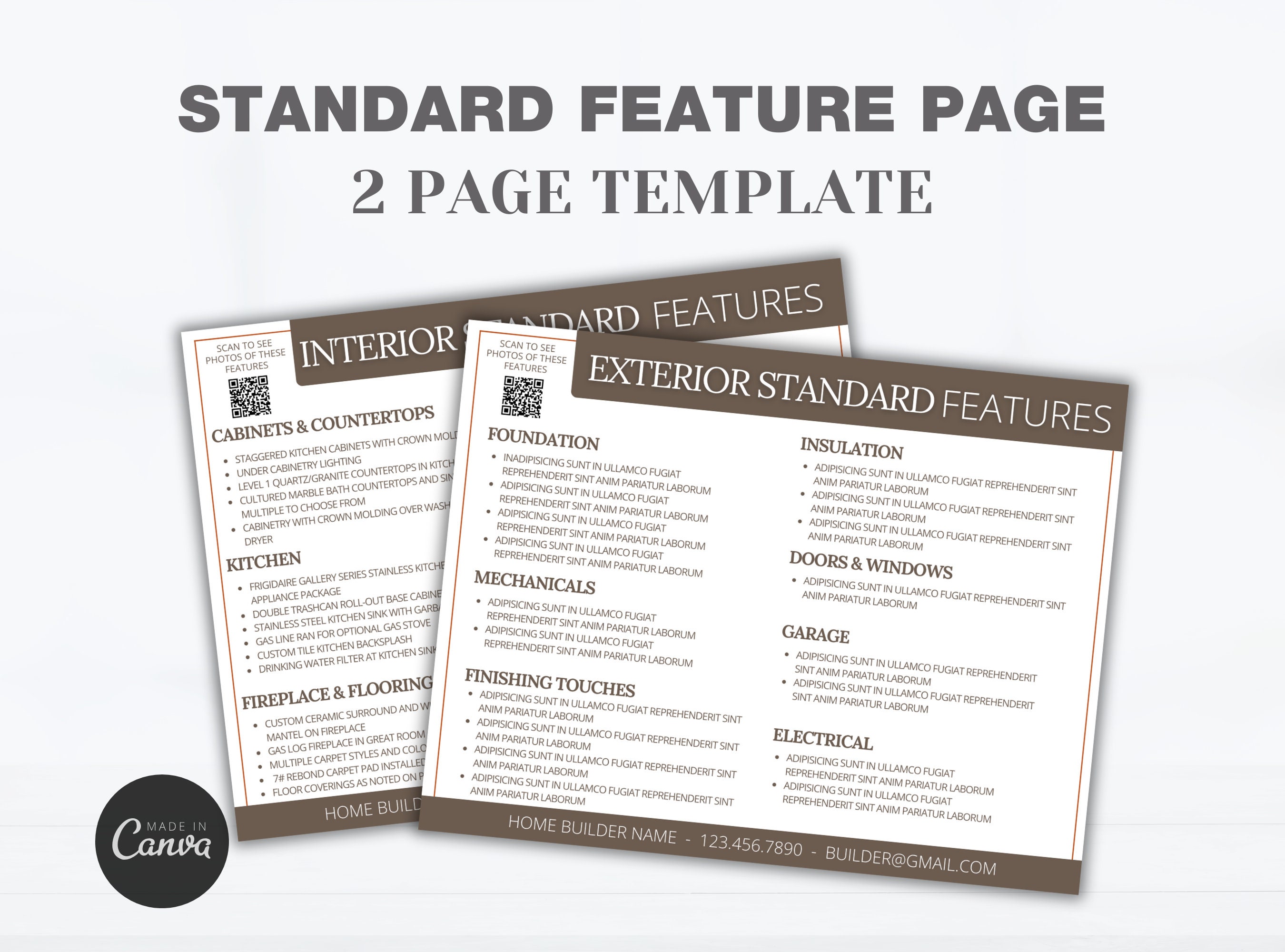 Home Builder Standard Feature Guide, New Construction Buyer Guide, New ...