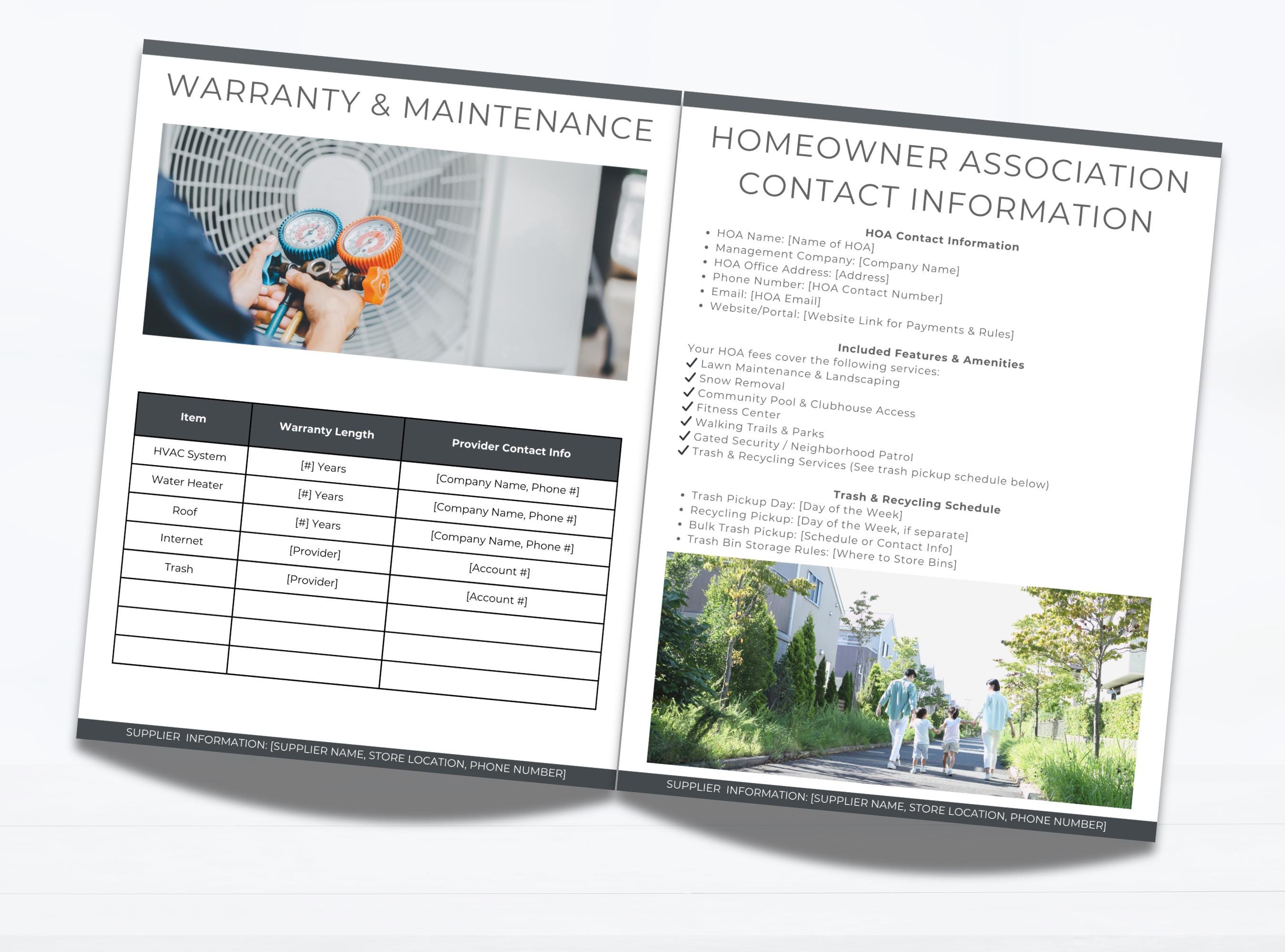 Homeowner's Manual Template: New Construction Guide (EDIT IN CANVA) - Etsy