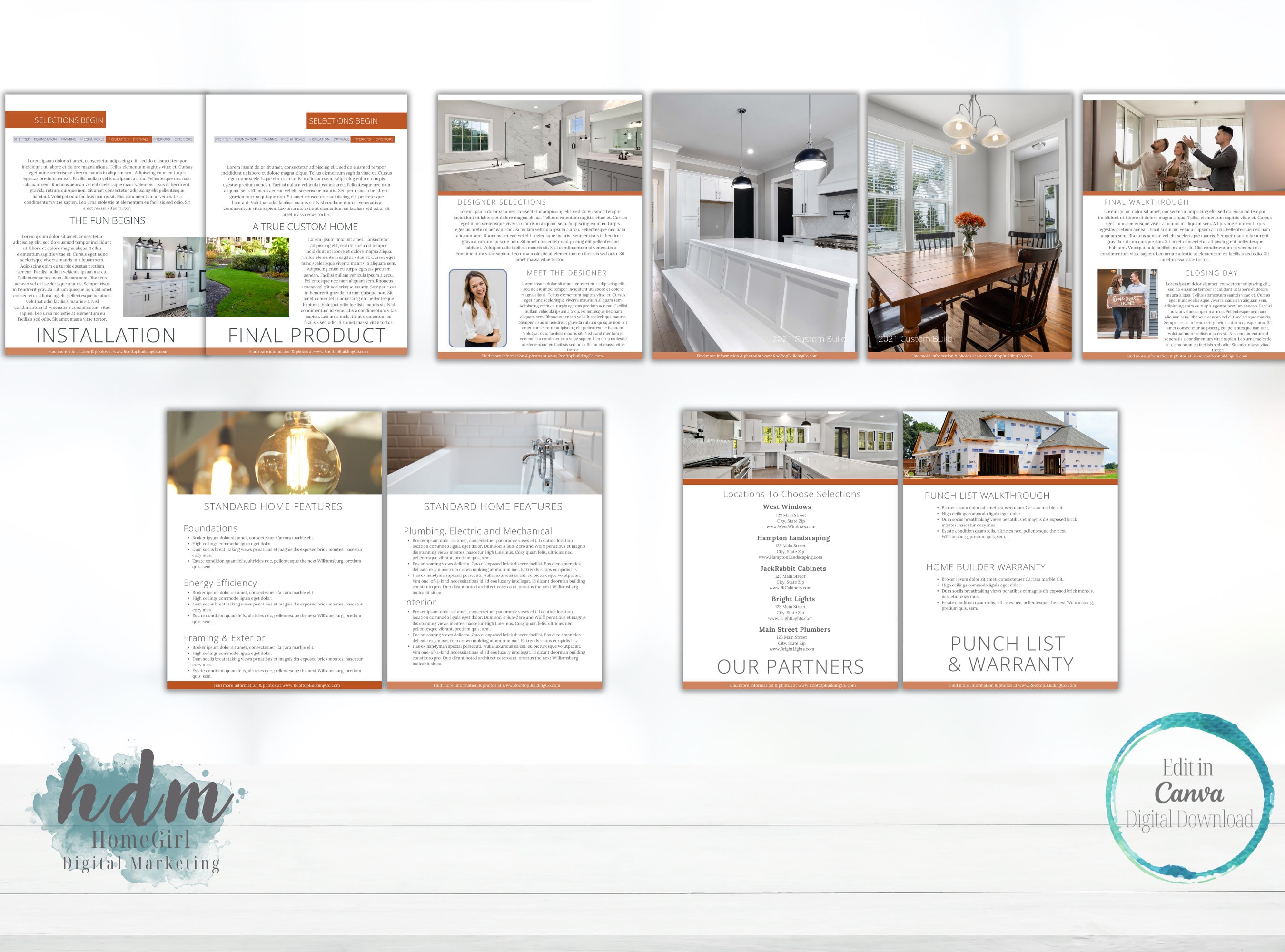 New Construction Home Builder Guide: Custom Welcome Packet (EDIT IN ...