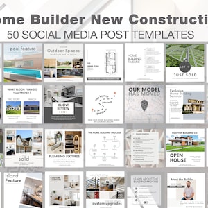Home Builder Social Media Templates: New Construction Realtor Marketing ...