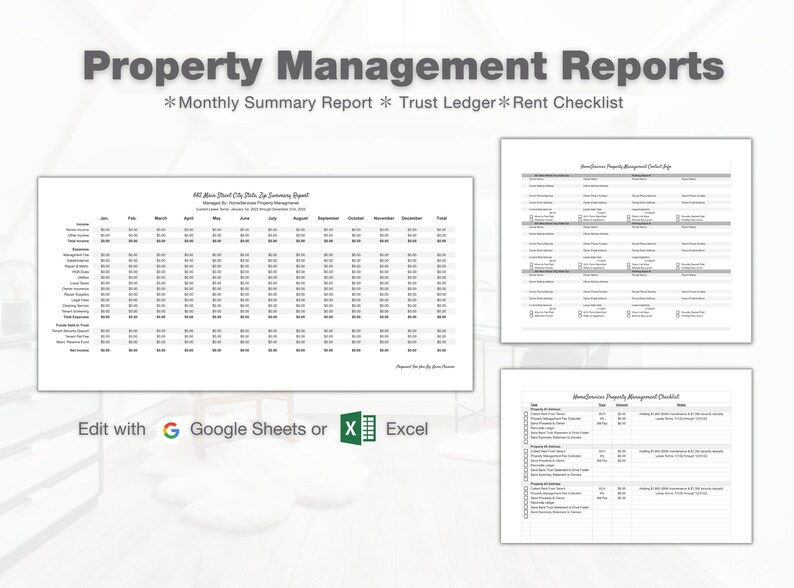 Property Management Template Bundle: Landlord & Tenant Checklists (edit ...