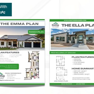 Home Builder Brochure Template: New Construction Flyer (canva Download ...