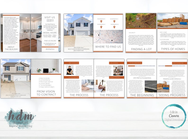 New Construction Home Builder Guide: Custom Welcome Packet (EDIT IN ...