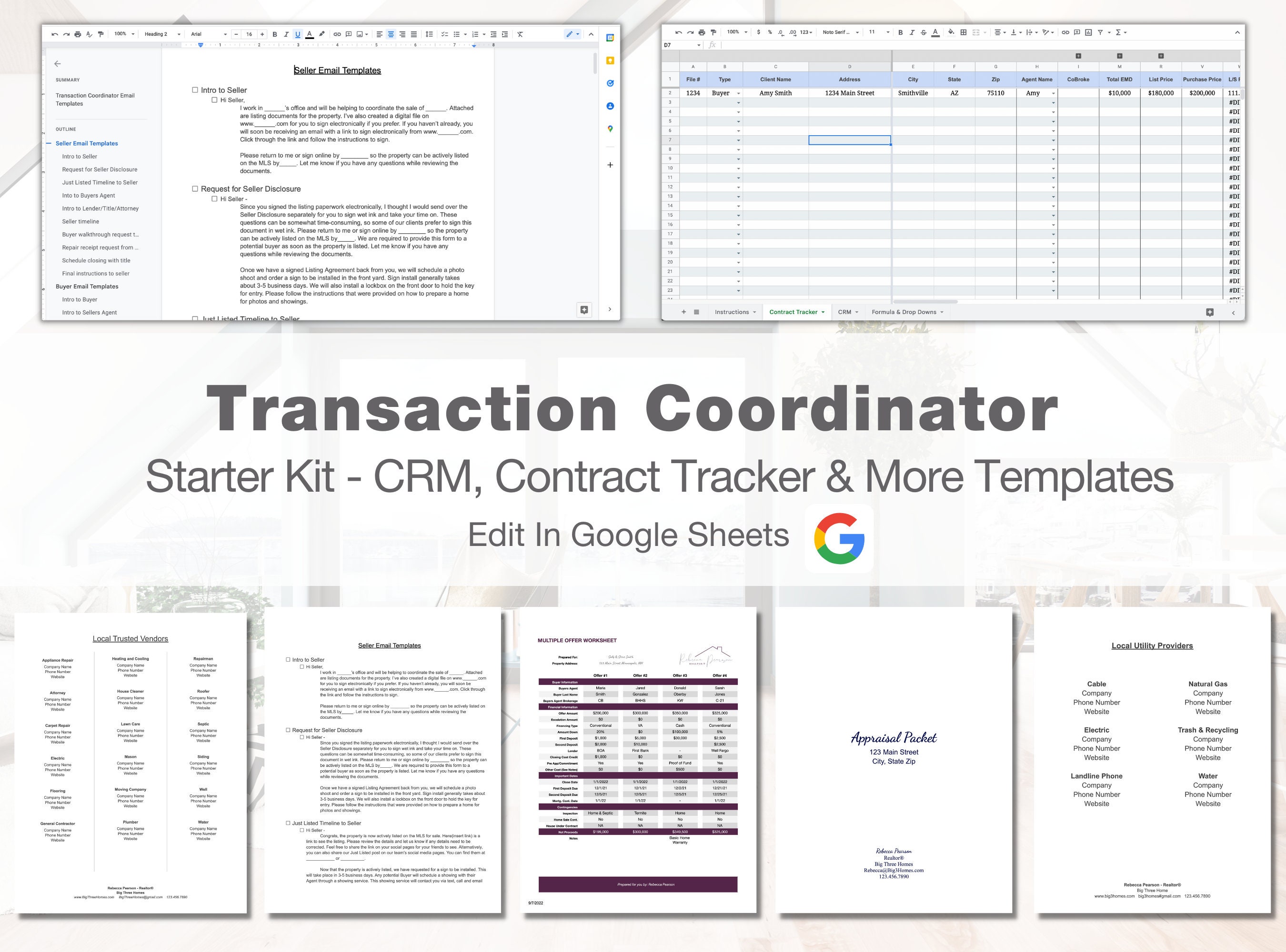 Transaction Coordinator Templates New Real Estate Agent - Etsy