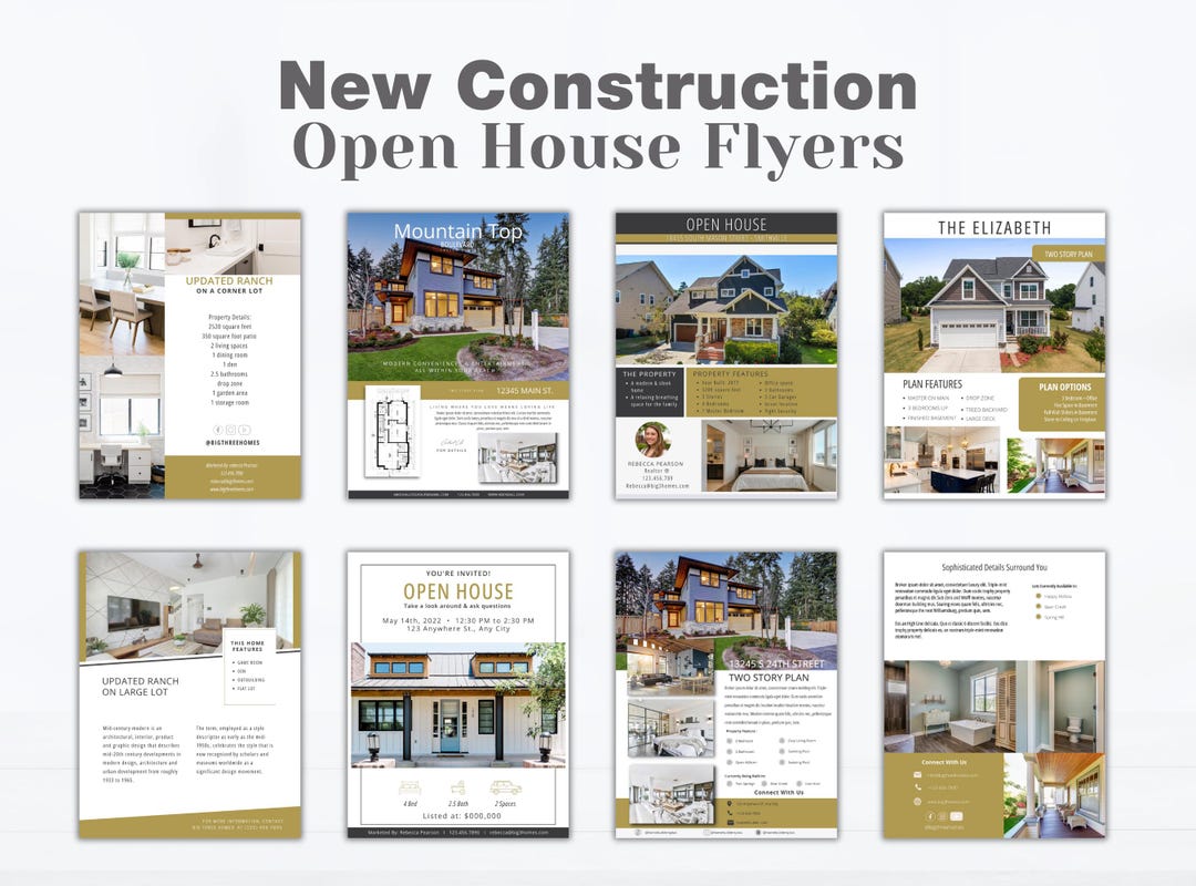 Model Home Brochure, Open House Flyer: New Construction, Floor Plan ...