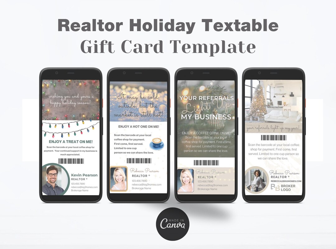 Holiday Text Message Templates for Realtors | Editable Realtor Textable ...