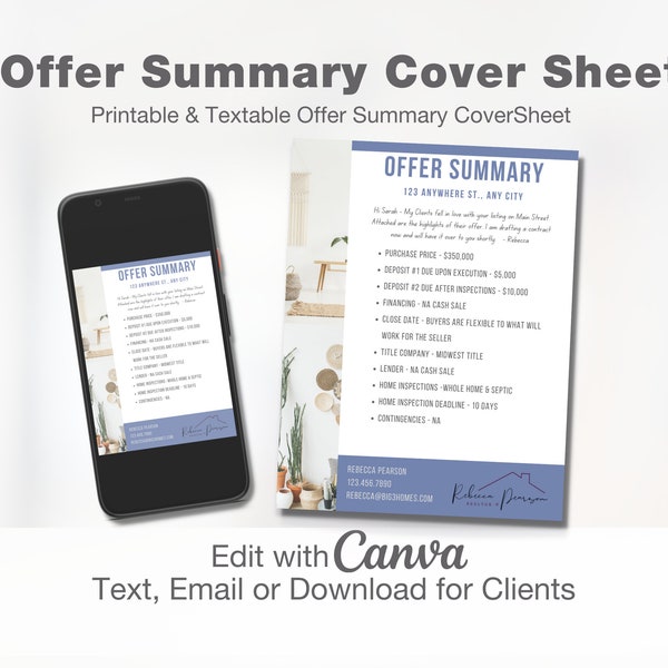 Multiple Offer Sheet - Etsy