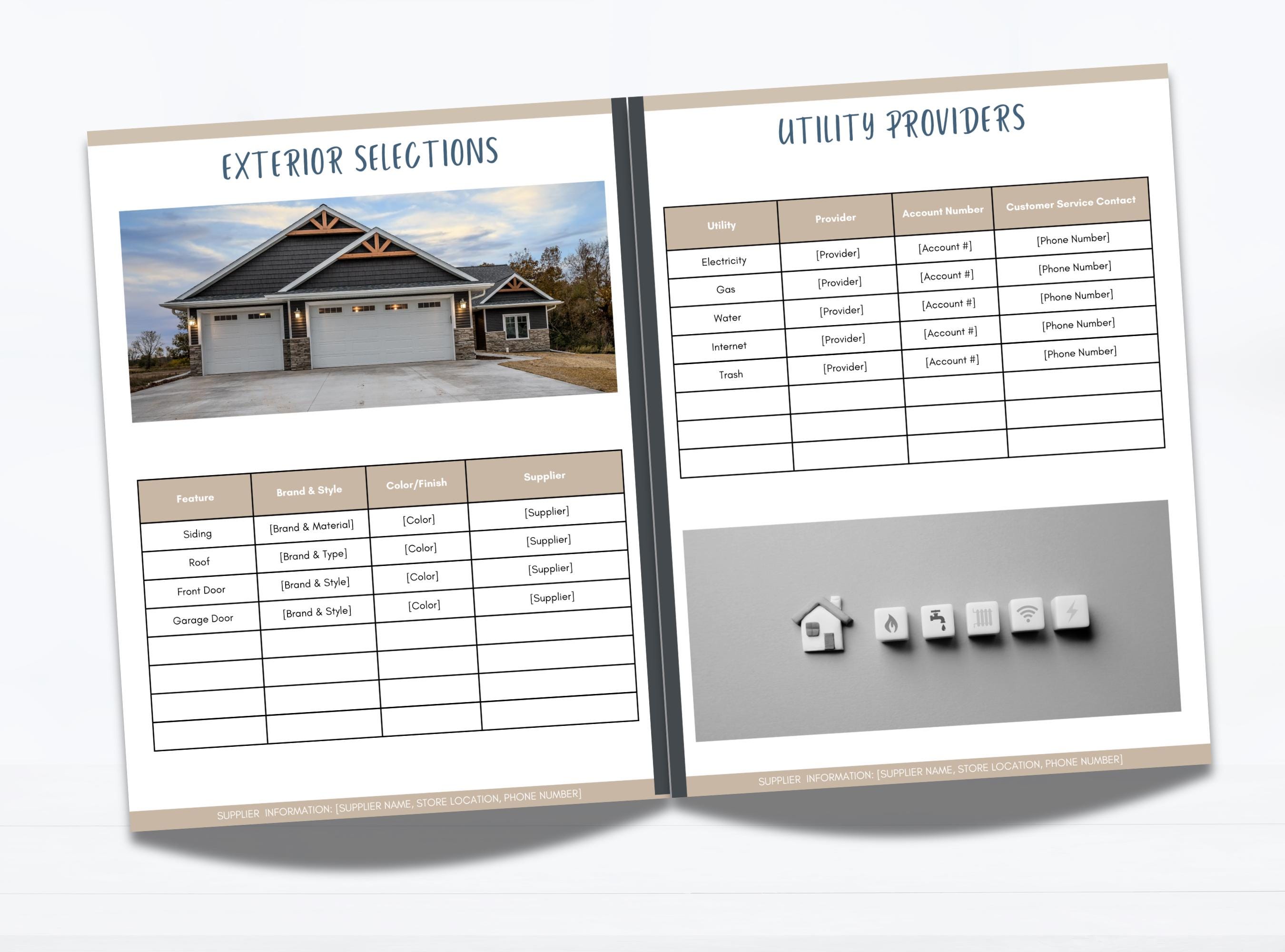 New Construction Homeowner Manual Template | Fully Customizable PDF for ...