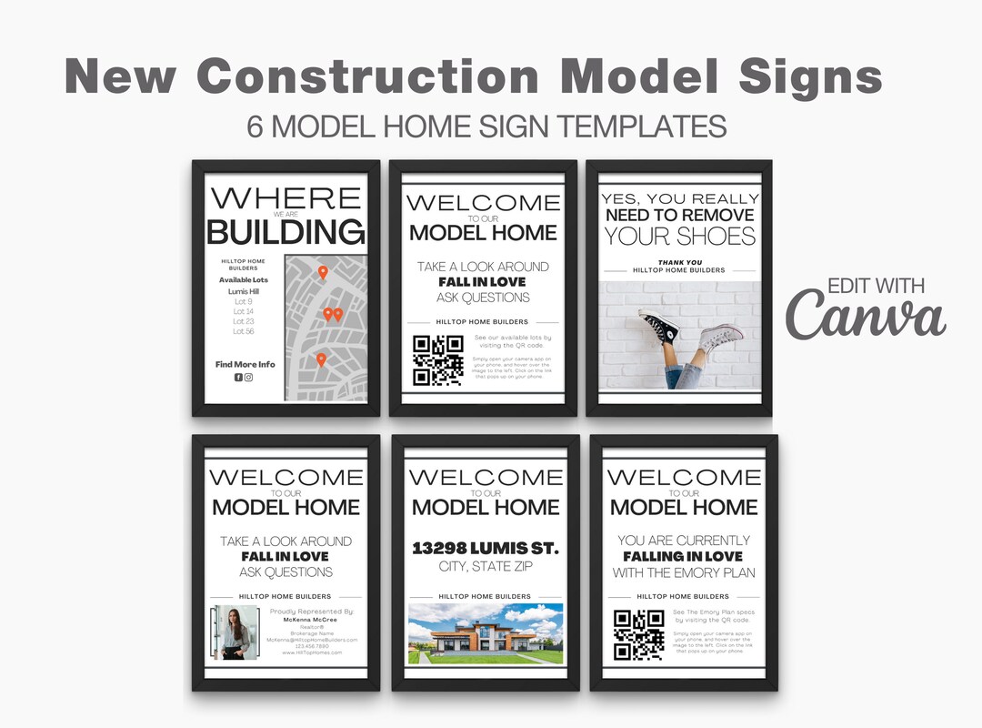 New Construction Signs, Model Home Signs, New Construction Welcome Sign ...