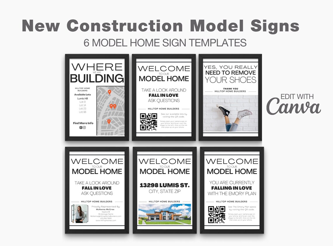 New Construction Signs, Model Home Signs, New Construction Welcome Sign ...