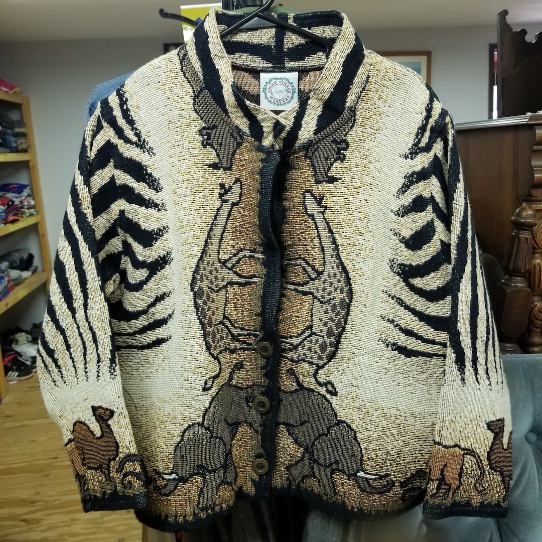 African Design Sugar Street Weavers Sweater - S/M - Etsy