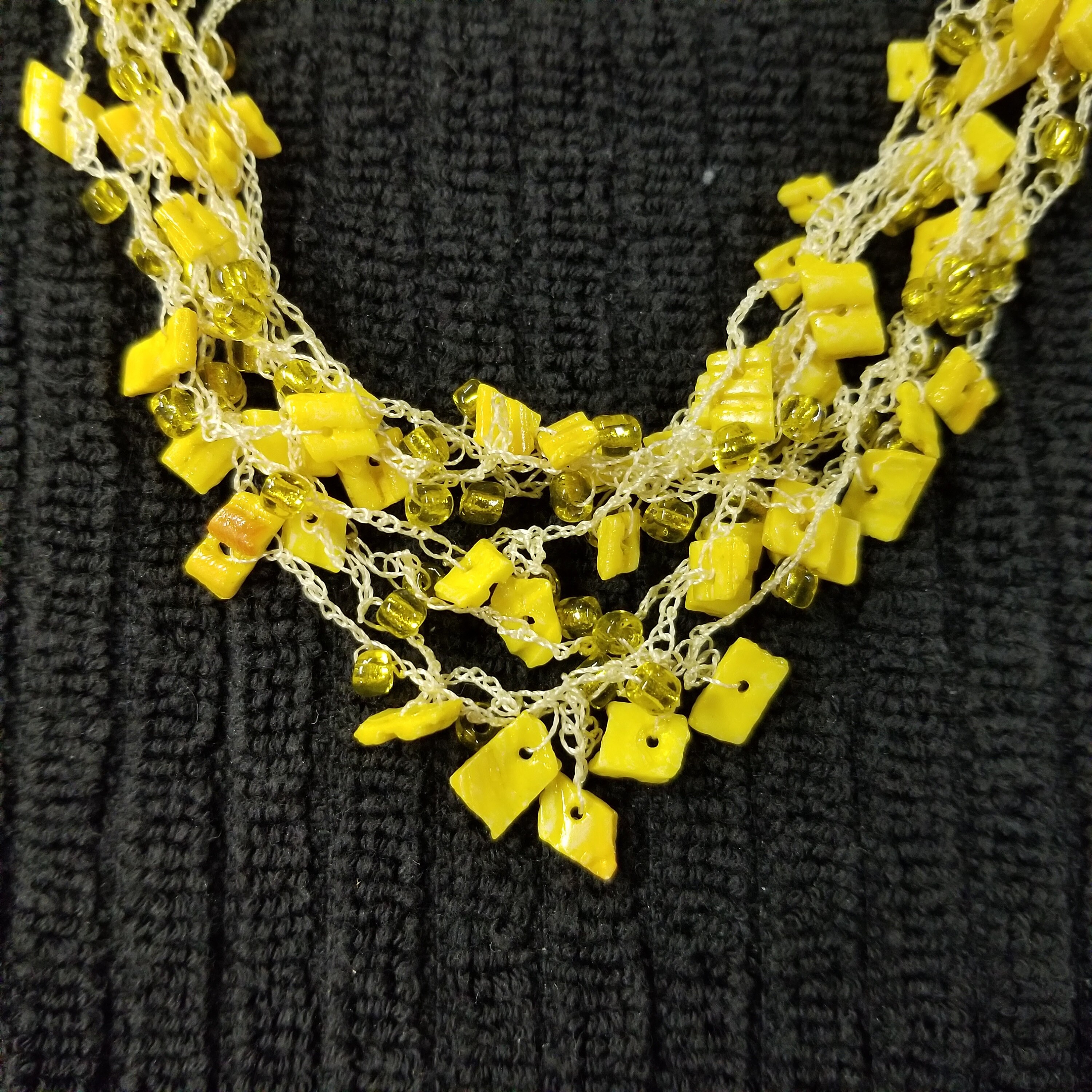 Yellow Shell Necklace Made in Costa Rica - Etsy