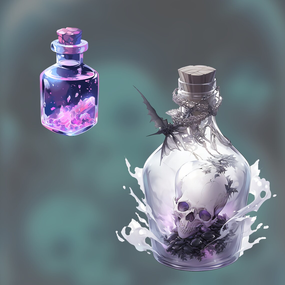 Evil Potions Cliparts | 20 Stylized High-quality PNG Files ...