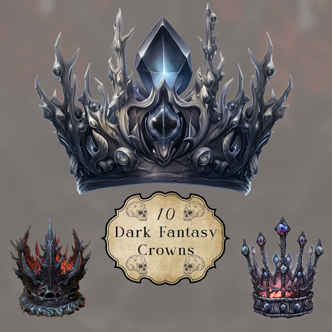 10 Dark Crowns | Clipart | TTRPG | Dungeon Master | Grim Fantasy ...
