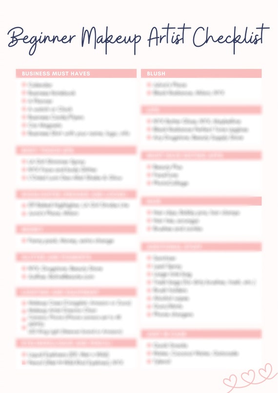 Checklist Makeup List For Beginners | ubicaciondepersonas.cdmx.gob.mx Checklist Makeup List For Beginners | ubicaciondepersonas.cdmx.gob.mx