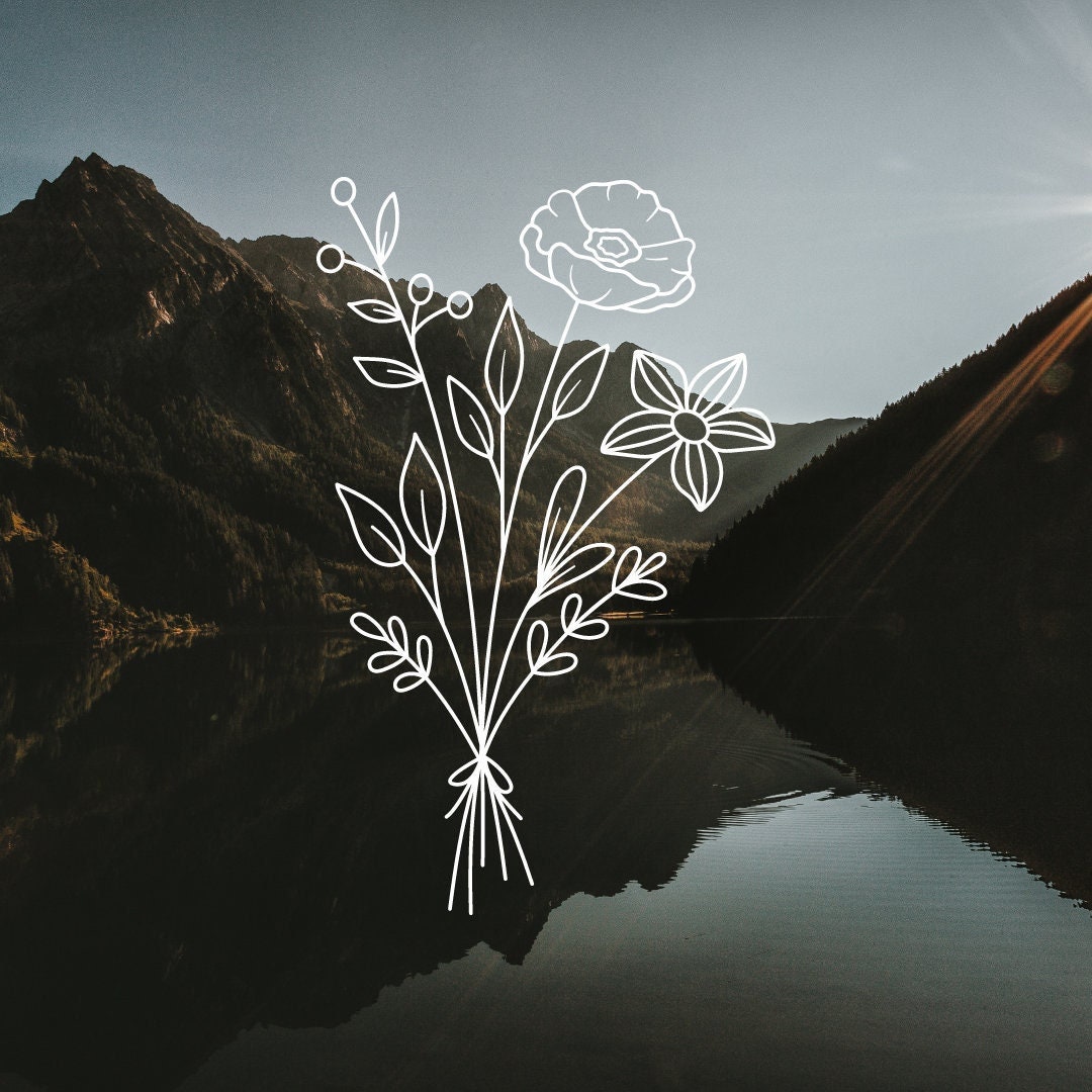 Wildflower Vinyl Decal - Wildflowers, Floral Sticker, Wildflower ...